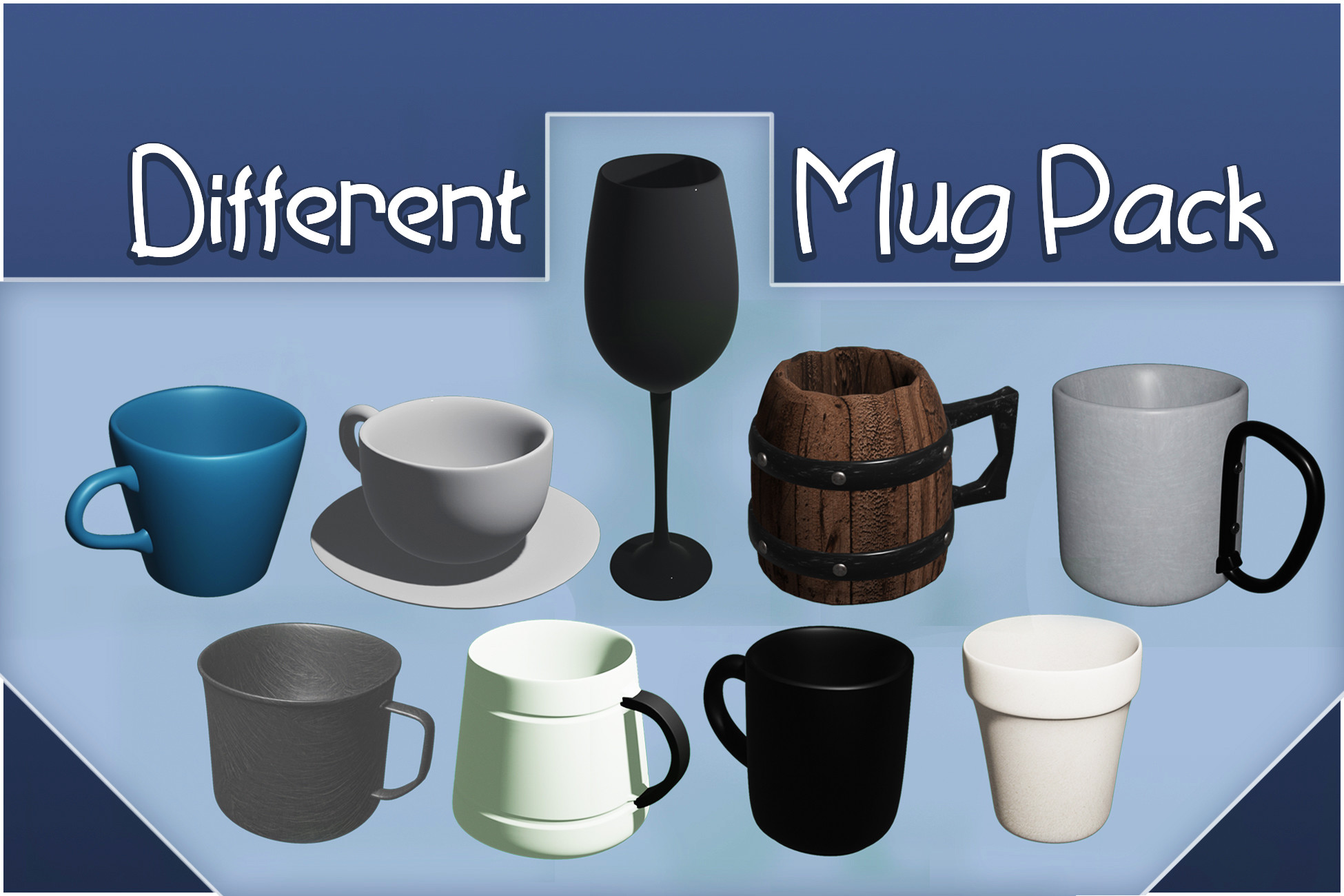 Different Mug Pack | 3D 小道具 | Unity Asset Store