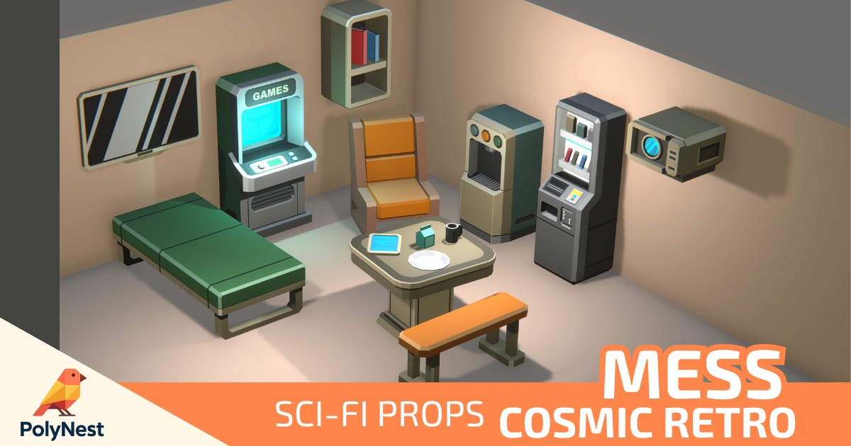 Cosmic Retro – MESS Props FREE | 3D Sci-Fi | Unity Asset Store