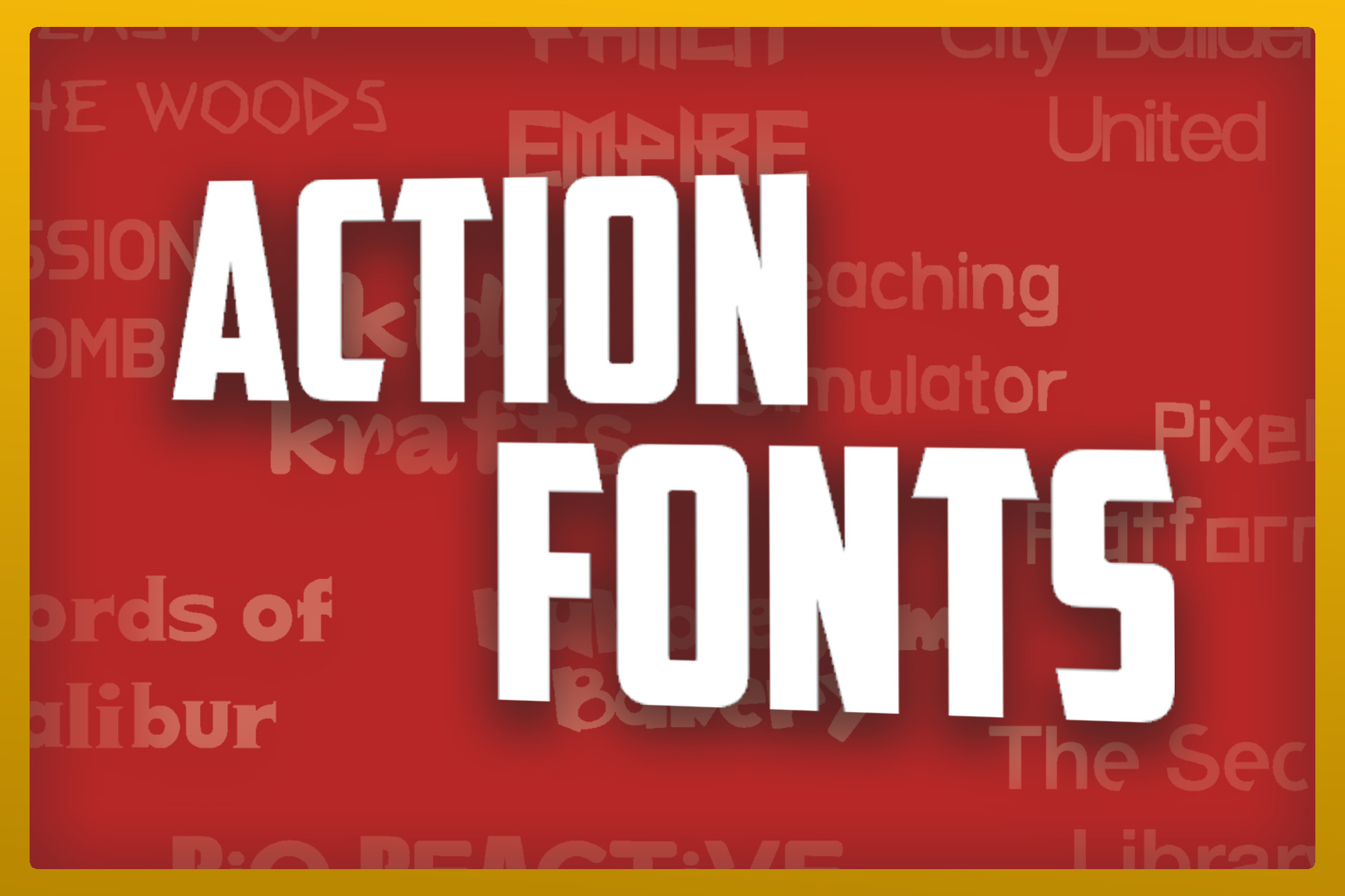 Action Fonts Pack 2d Fonts Unity Asset Store