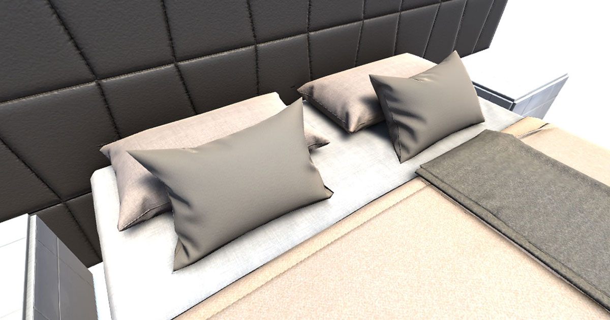 PBR Bed 03 by Nikshail | 3D Furniture | Unity Asset Store