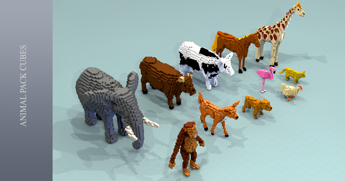 Animal Pack cubes | 3D Characters | Unity Asset Store