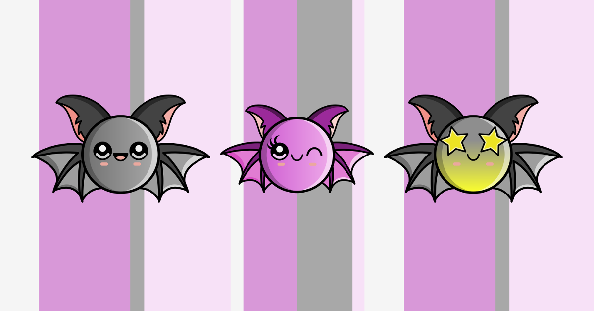 Halloween – Emoji Emotion Bat Faces | 2D Characters | Unity Asset Store