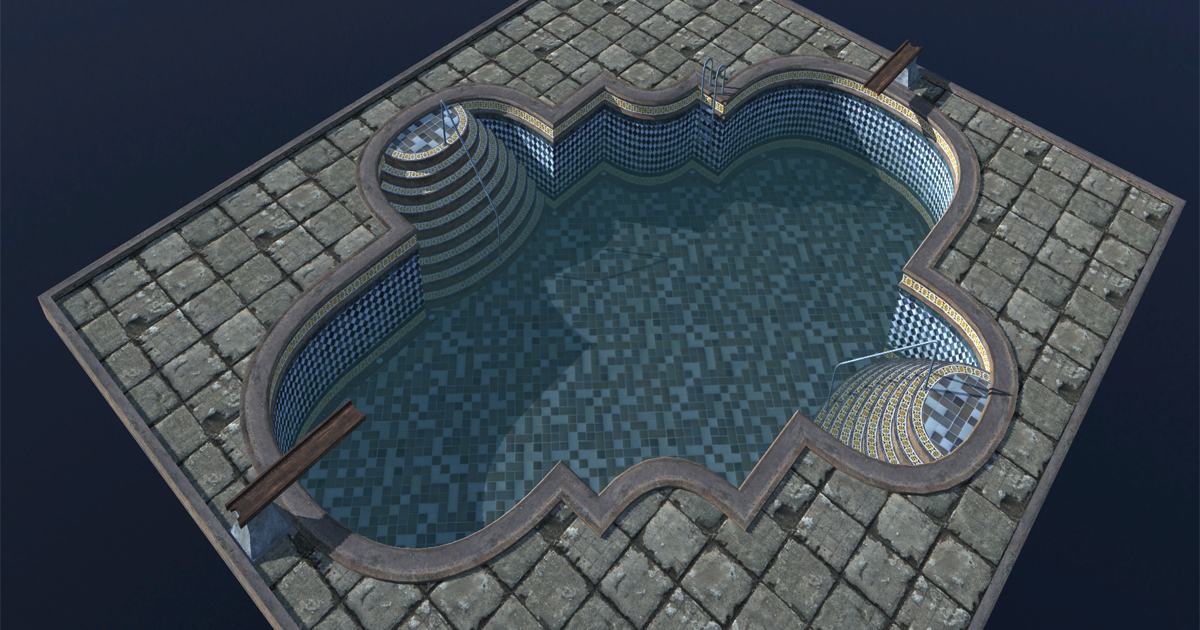 Exterior Swimming Pool 3d Environments Unity Asset Store 