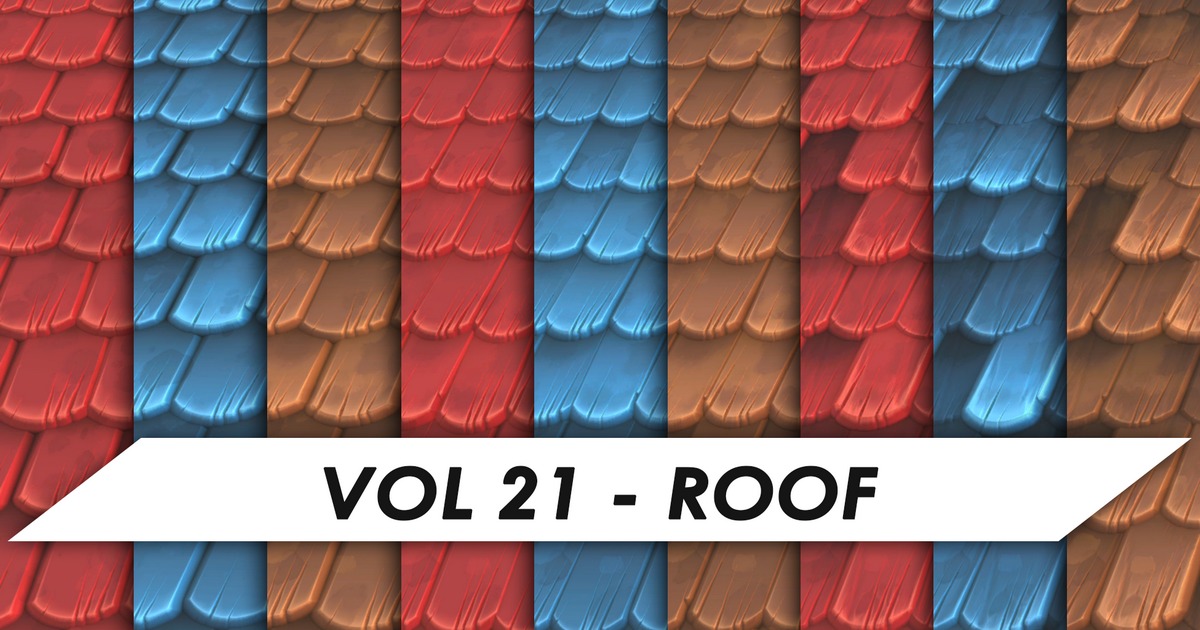 Stylized Textures - Vol 21 - Roof | 2D Textures & Materials | Unity ...