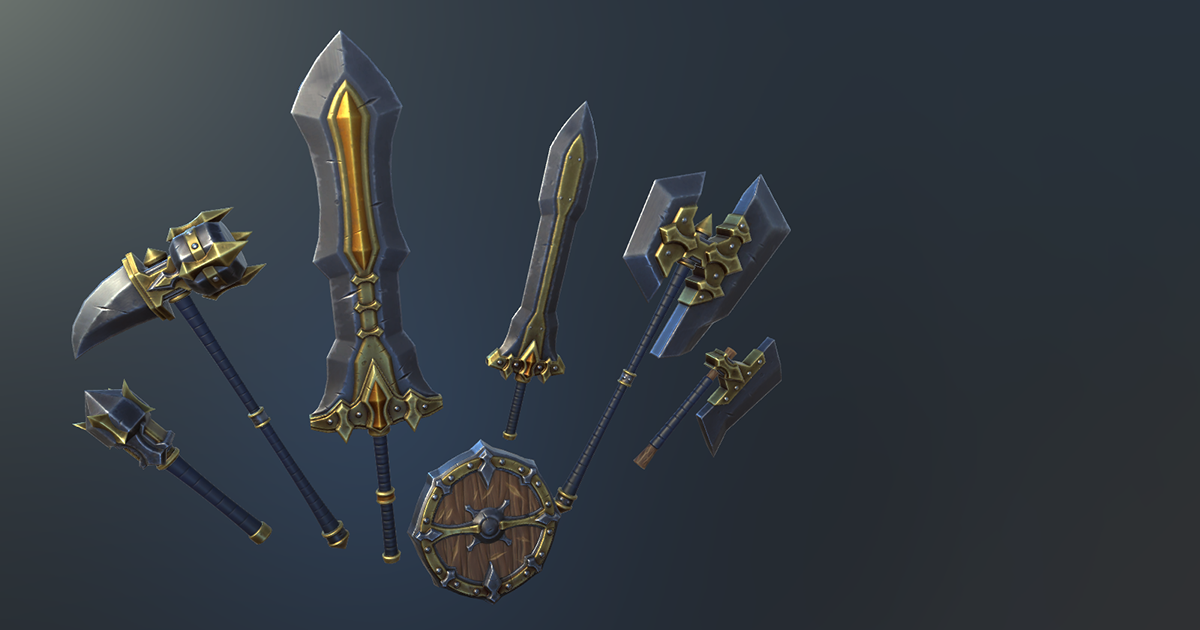 Stylized Knight's Weapons | 3D Weapons | Unity Asset Store
