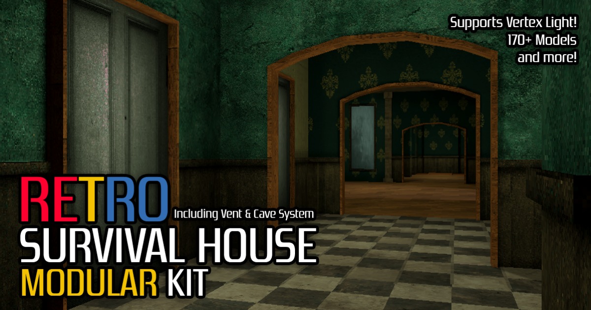Retro Assets - Modular Survival House | 3D Environments | Unity Asset Store