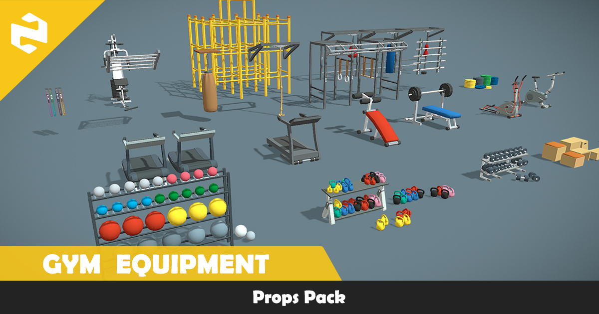 Props Pack - Gym Equipment | 3D Props | Unity Asset Store