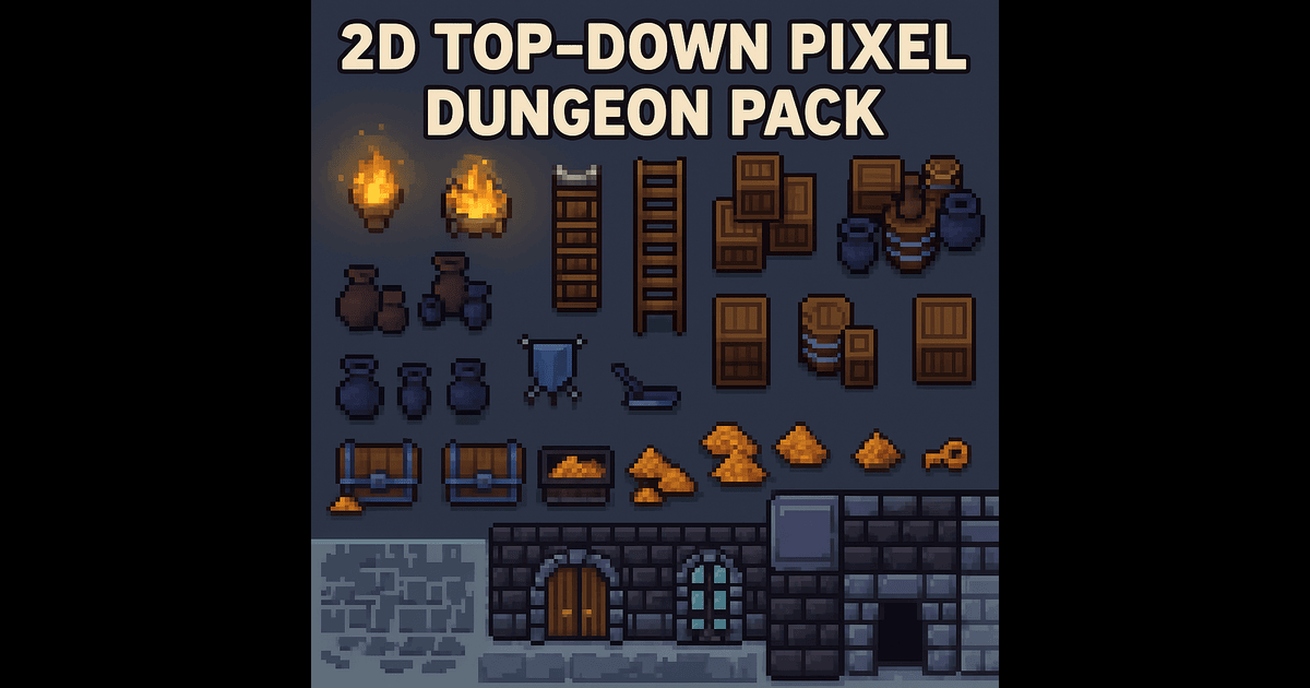2D Top-Down Pixel Dungeon Pack | 2D Environments | Unity Asset Store