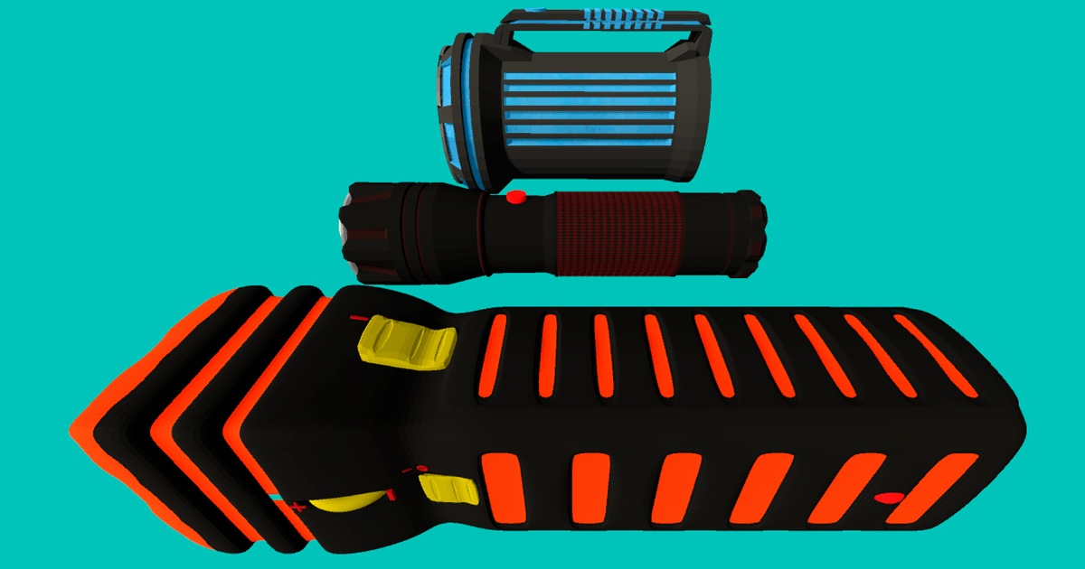 Flashlights Classic and Sci-Fi | 3D 道具 | Unity Asset Store