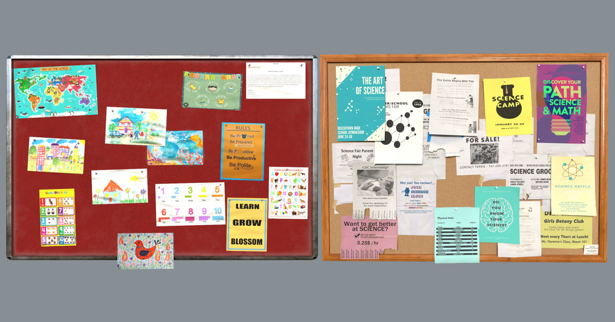 Classroom Notice Boards | 3D Environments | Unity Asset Store