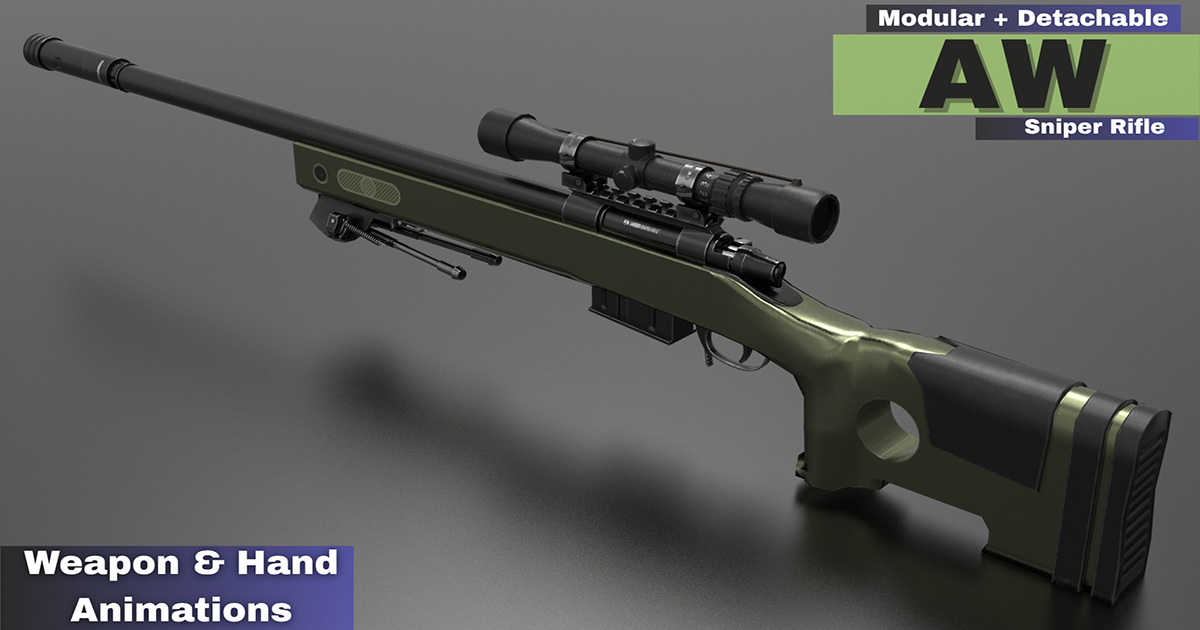 Awm Sniper Rifle (Fps - Tps) | 3D Guns | Unity Asset Store