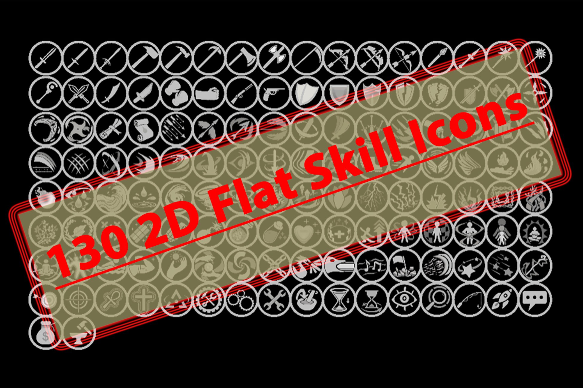 Simple 2D Flat Skill Icon | 2D Icons | Unity Asset Store