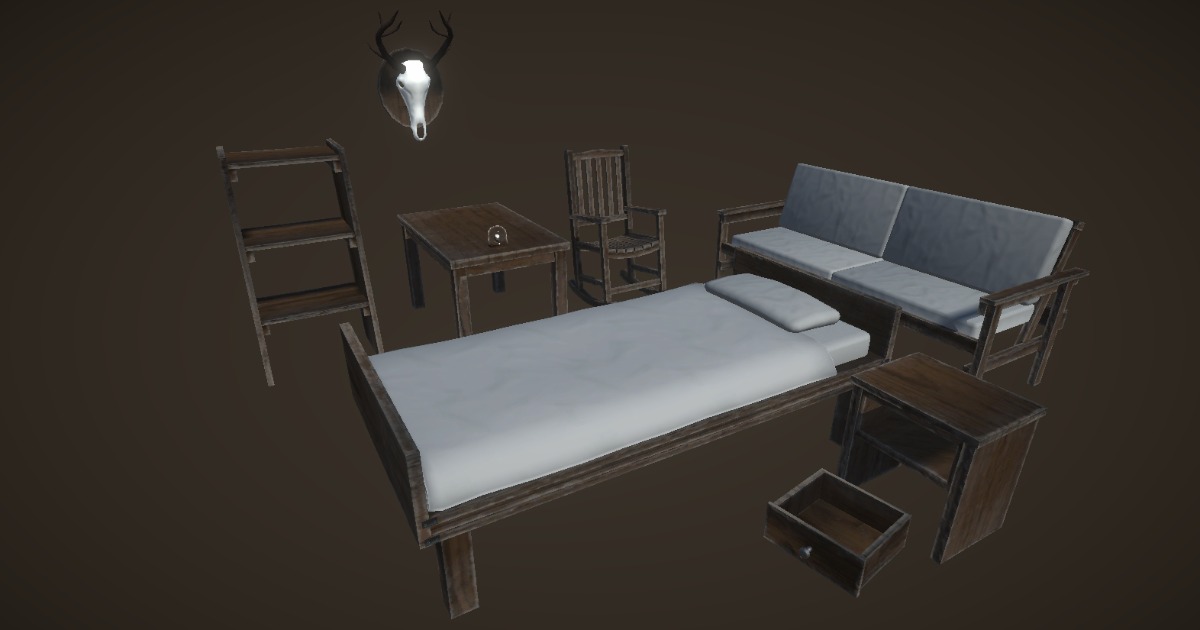 Wooden Furniture Interiors - Forest vibe | 3D Interior | Unity Asset Store
