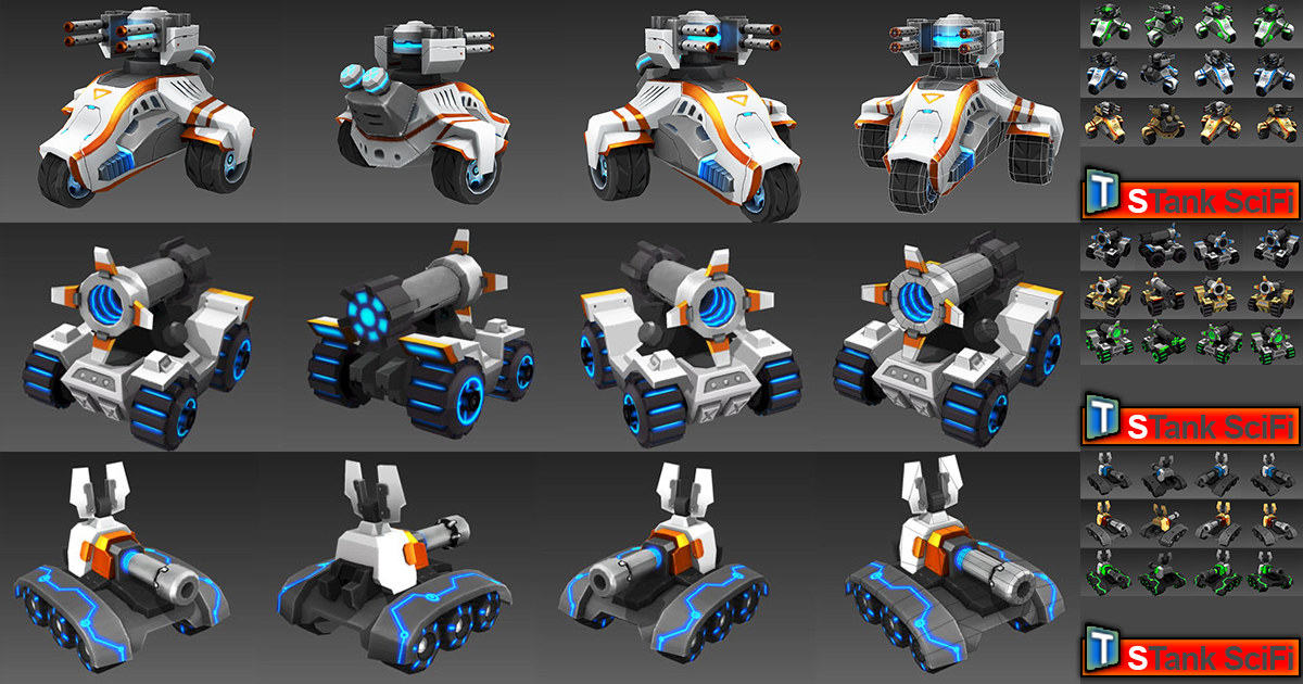 S Tank SciFi | 3D Vehicles | Unity Asset Store