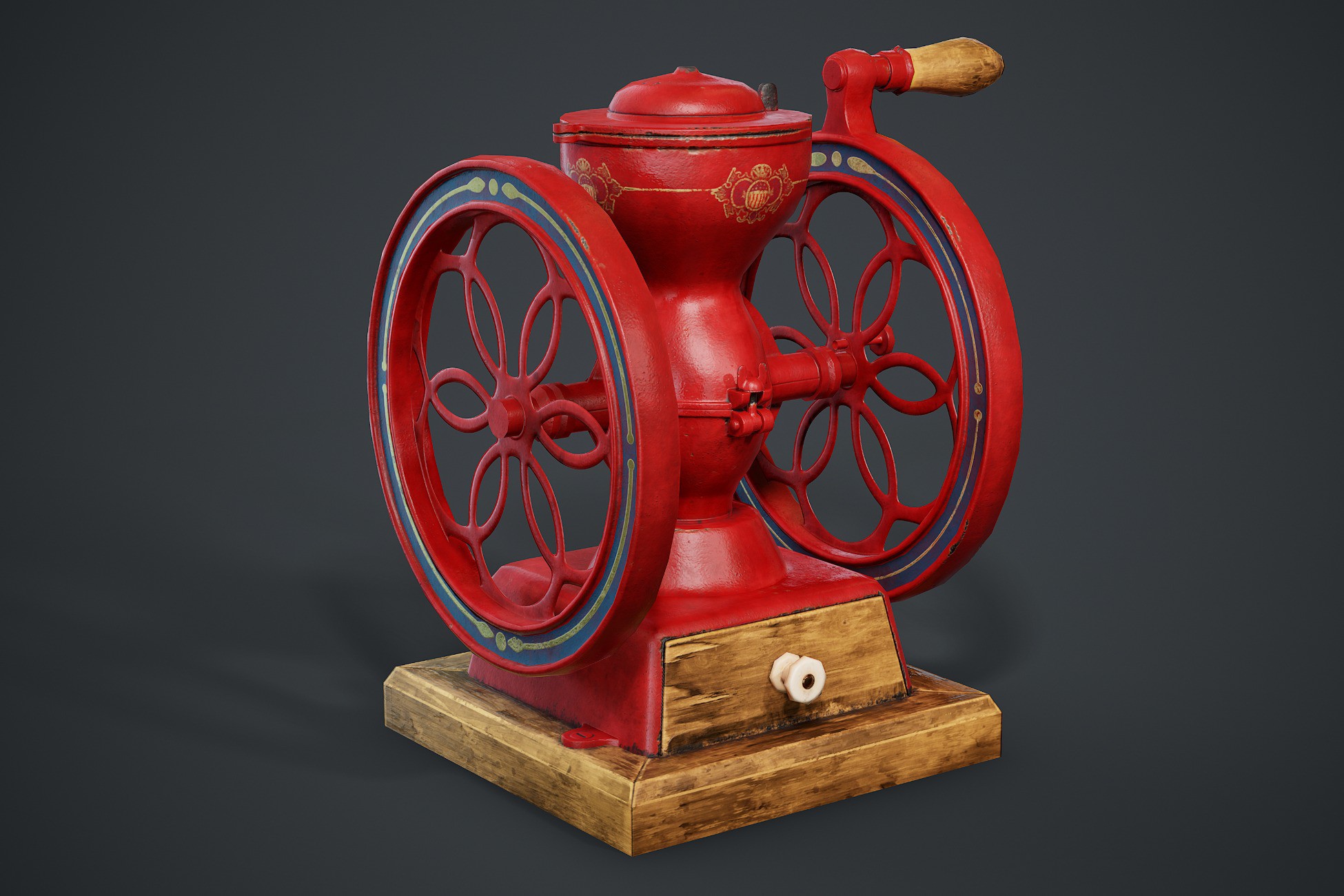 3d antique coffee grinder mill PBR 4k | 3D Props | Unity Asset Store