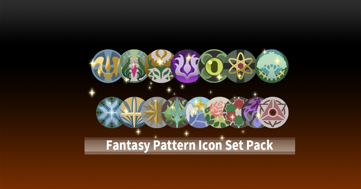 Fantasy Pattern Icon Set Pack | 2D Icons | Unity Asset Store