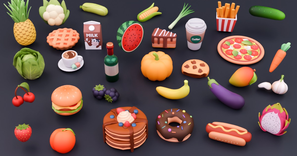 3D Food Pack | All Asset | 3D Props | Unity Asset Store