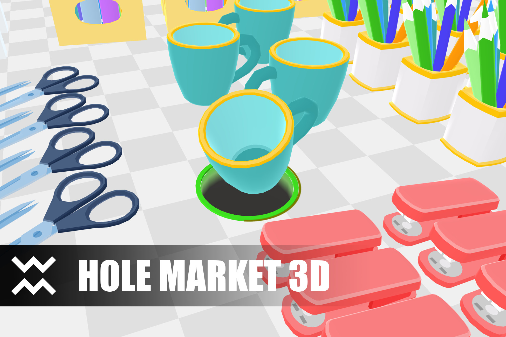 Hole Market 3D | Template + Editor | Packs | Unity Asset Store