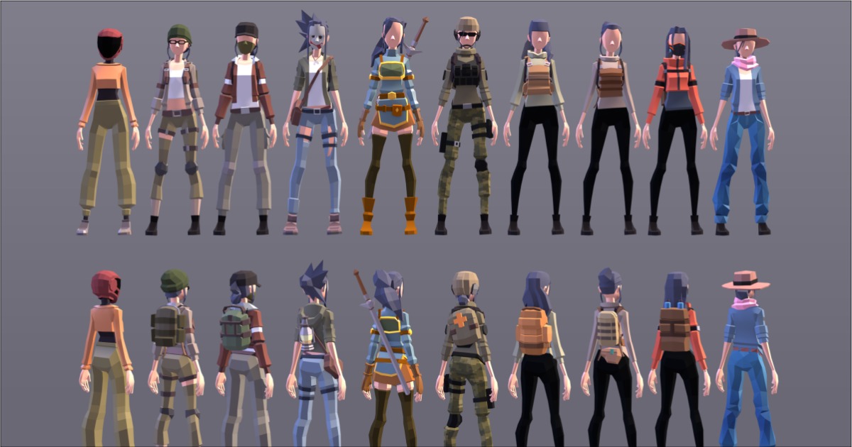 AISHA EXT| LOWPOLY CHARACTER : Additional Outfits | Characters | Unity ...