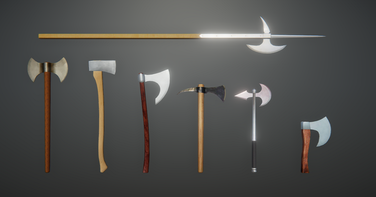 Battle Axes Pack | 3D Weapons | Unity Asset Store