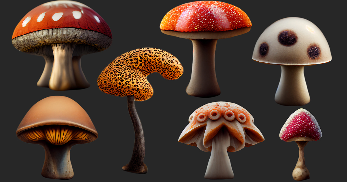168 Mushrooms | 2D Icons | Unity Asset Store