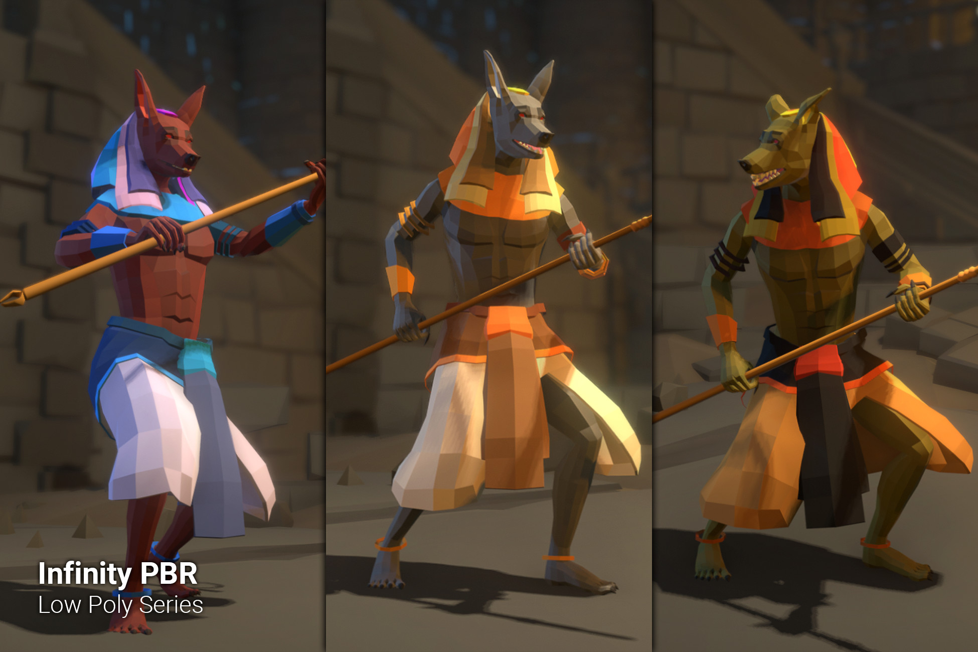 Low Poly Character - Anubis - Fantasy RPG | 3D Creatures | Unity Asset ...