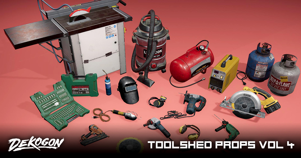 Toolshed Props - VOL 4 | 3D Tools | Unity Asset Store