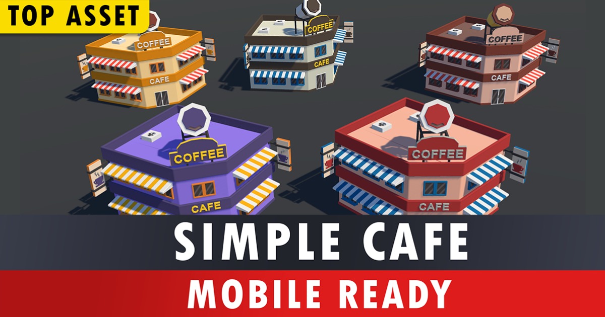Simple Coffee Shop - Cartoon Buildings | 3D Environments | Unity Asset ...