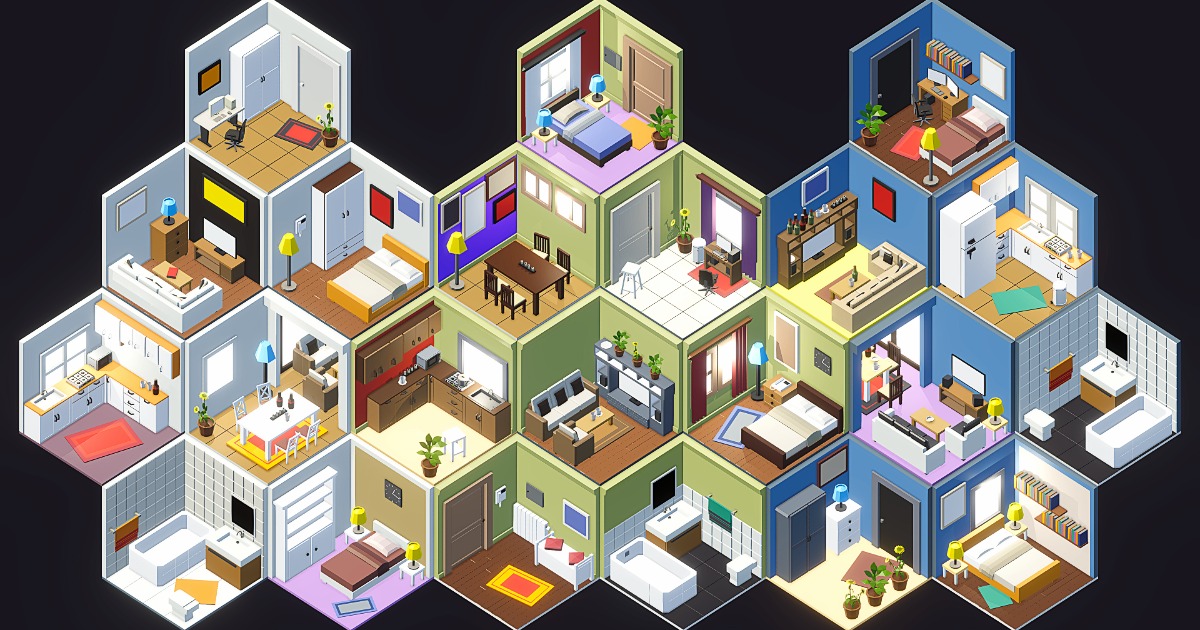 Isometric - Interiors | 3D Fantasy | Unity Asset Store