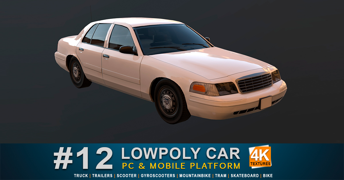 Low Poly Car #12 | 3D Land | Unity Asset Store