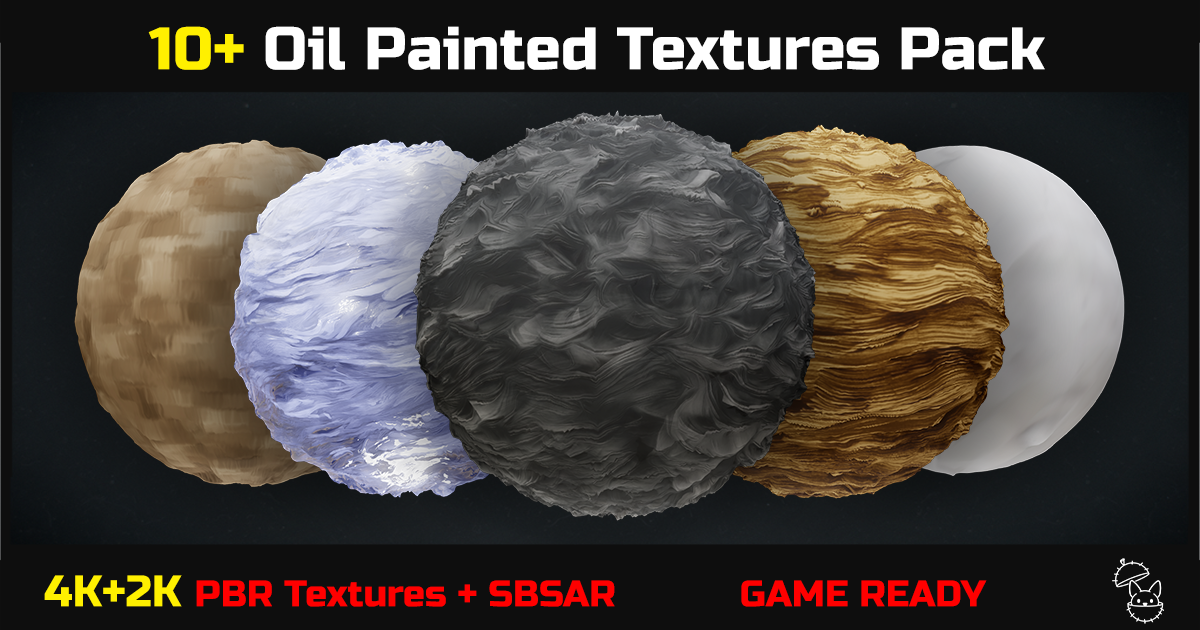 10+ Oil Painted Textures Pack | 2D Textures & Materials | Unity Asset Store