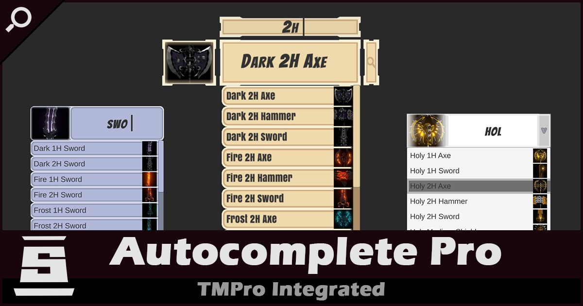Autocomplete Dropdown Search Pro (TMP-Integrated) | GUI Tools | Unity Asset Store