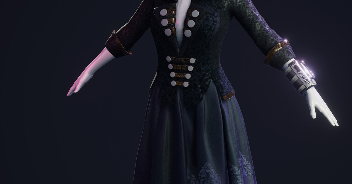 Futuristic Dress Female from Tafi | 3D Clothing | Unity Asset Store