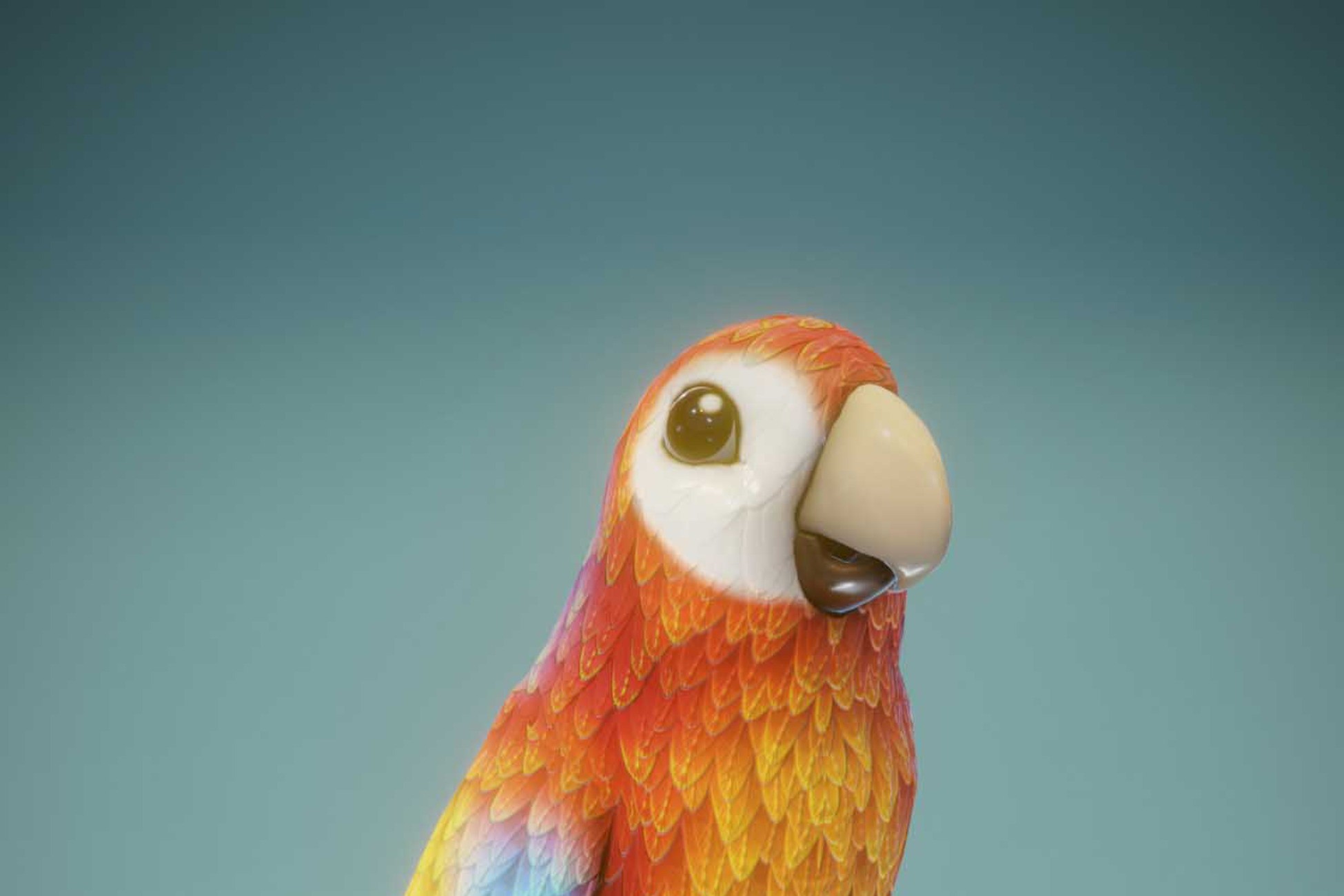 Cartoon Ara Parrot Red-Yellow-Blue Animated 3D Model | Characters ...