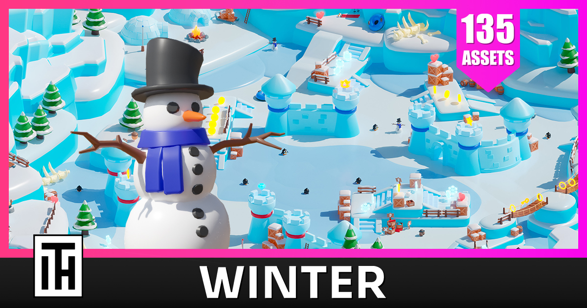 Location 3 Winter - Low Poly 3D Models Pack | 3D Landscapes | Unity ...