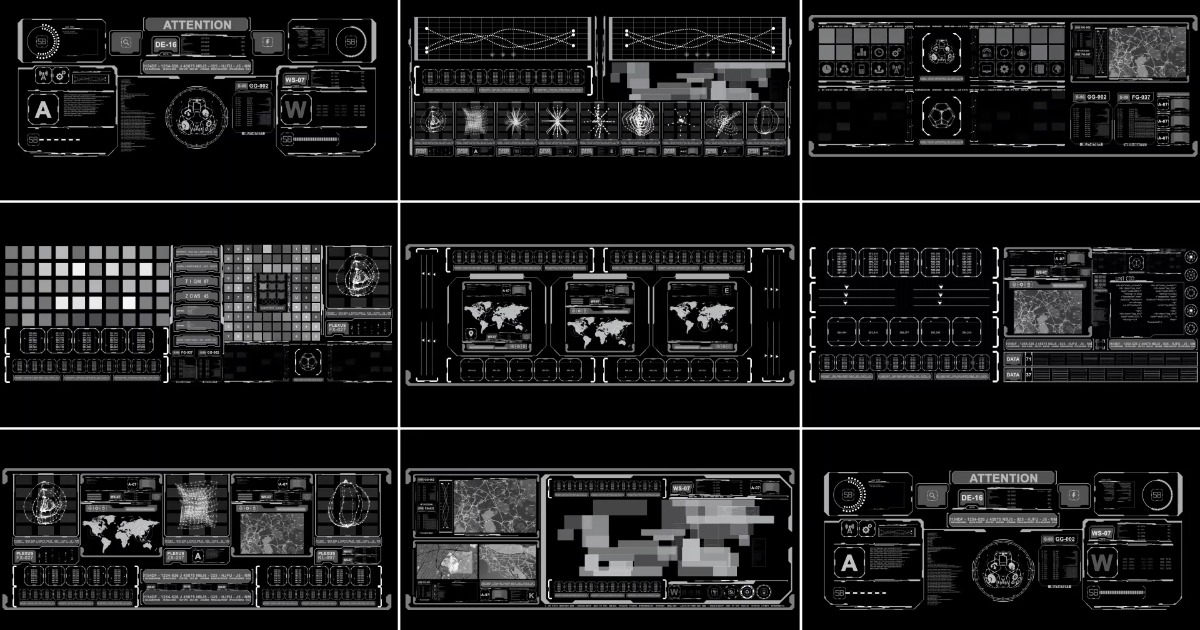 Hud Large Screens 2 | 2D Textures & Materials | Unity Asset Store