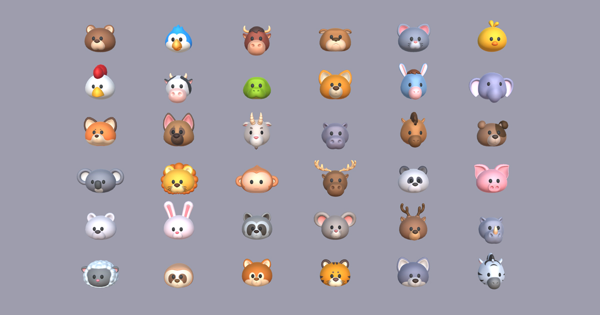 Animal Head Pack 1 | 3D Animals | Unity Asset Store