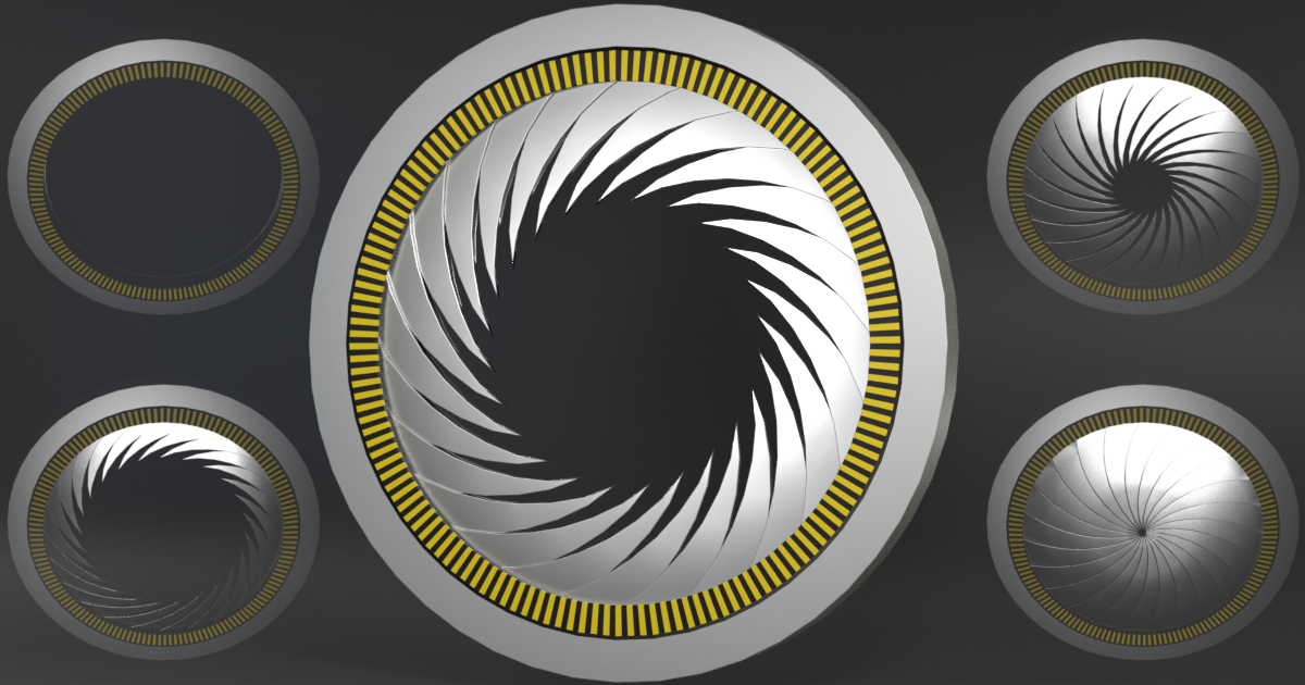 Iris Door | 3D Interior | Unity Asset Store