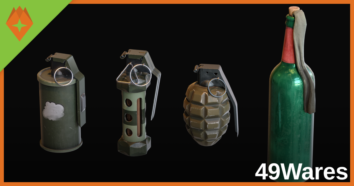 FPS Weapons - Animated Grenades - Pack 1 | 3D 武器 | Unity Asset Store