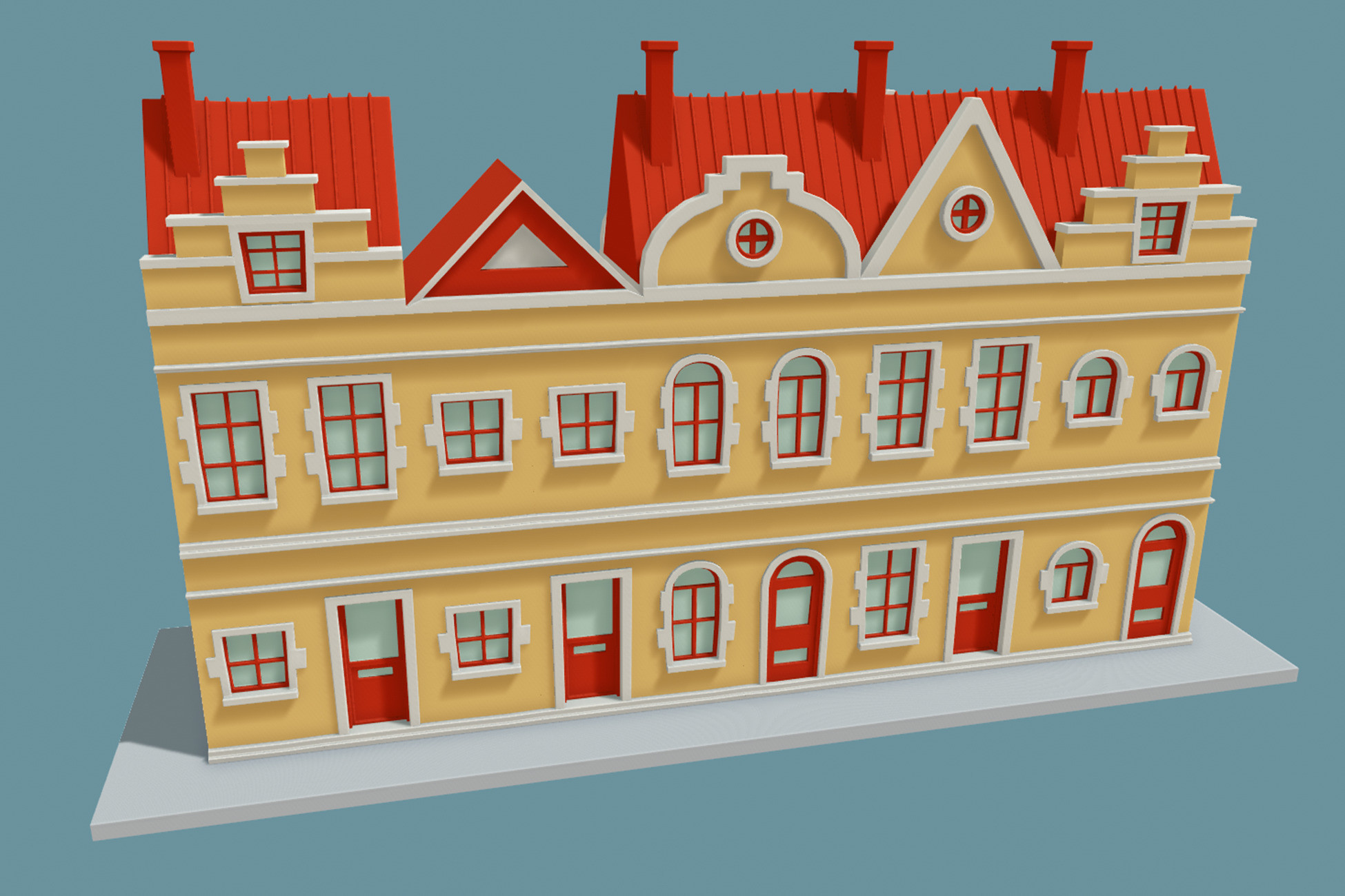 Modular Stylized City Houses | 3D Urban | Unity Asset Store