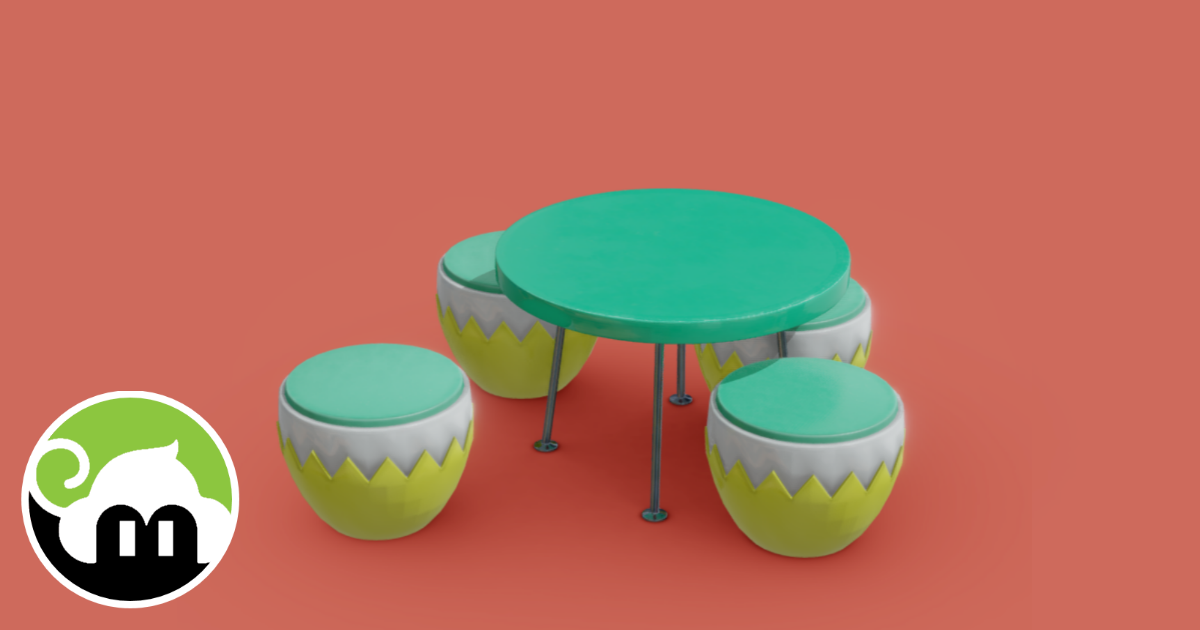 FREE Egg Coffee Table Set | 3D Furniture | Unity Asset Store