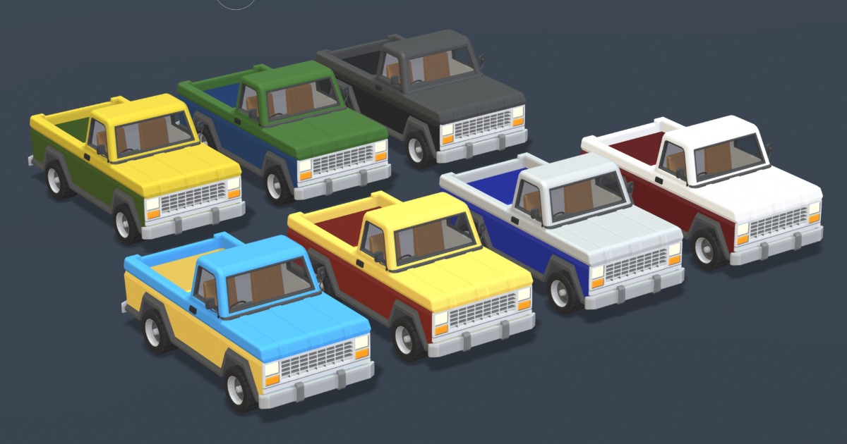Mini Pickup Truck 2 | 3D Land | Unity Asset Store