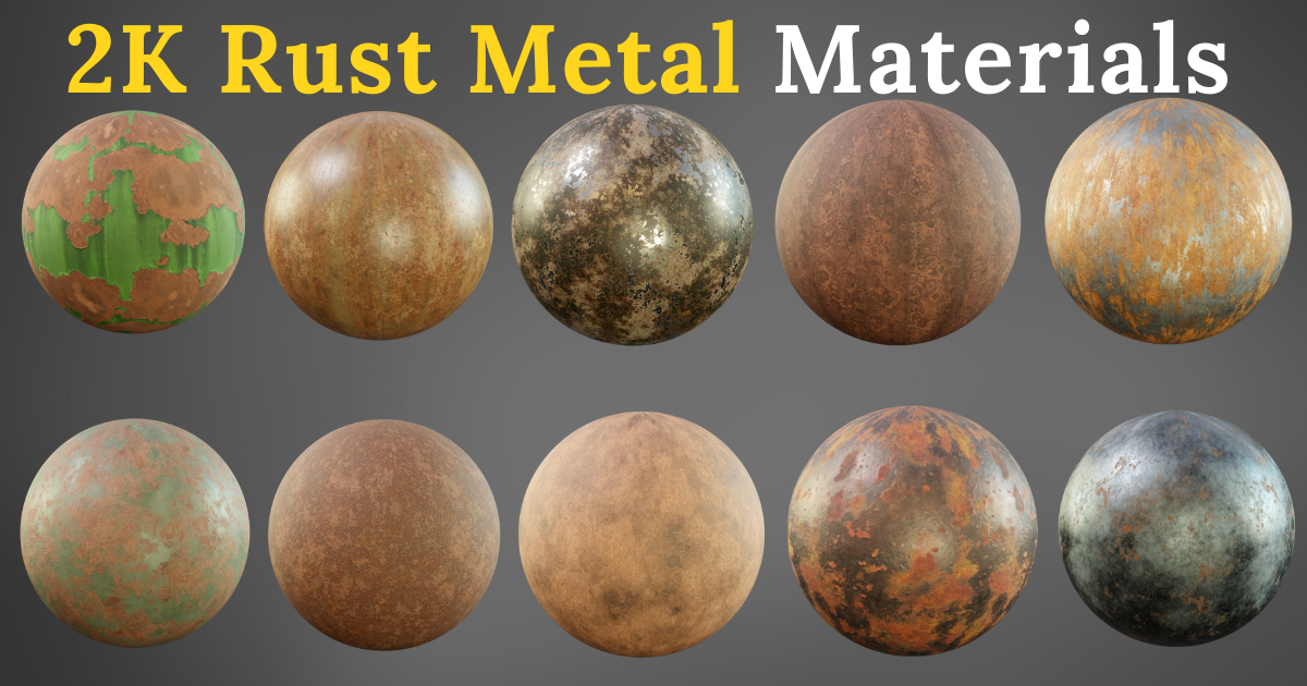 Rusty Metal Materials | 2D Metals | Unity Asset Store