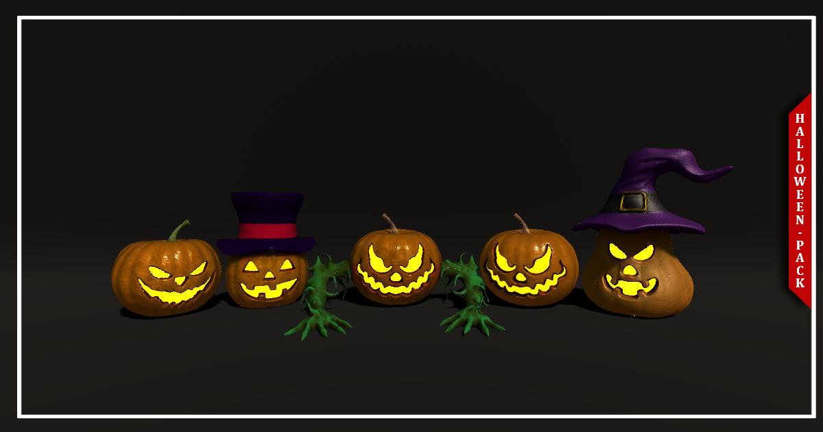 Halloween Pack 5 in 1 | 3D Characters | Unity Asset Store