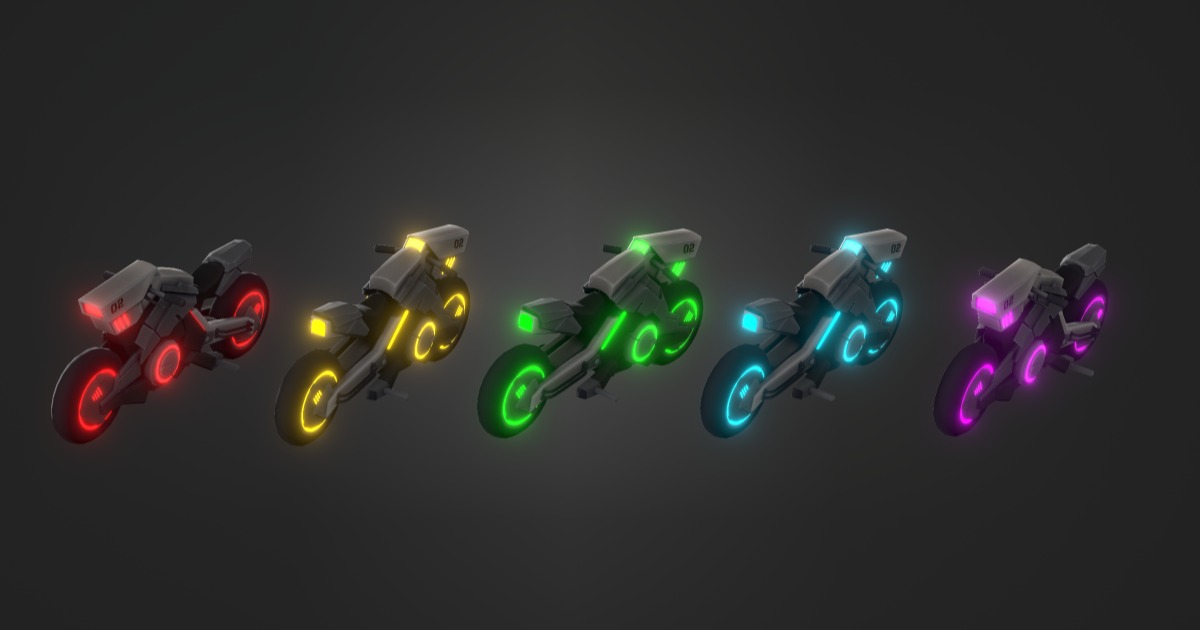 NeonBikes - Attack Bike | 3D Land | Unity Asset Store
