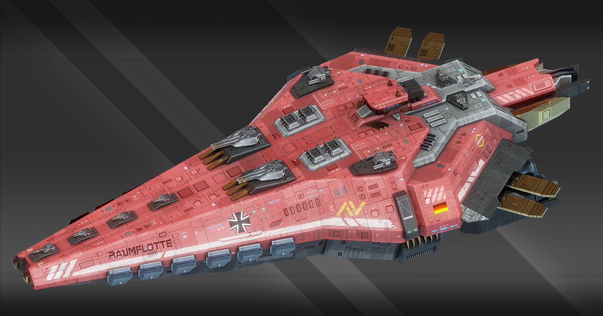 Spaceship GSN Kronprinz Class Cruiser | 3D Space | Unity Asset Store