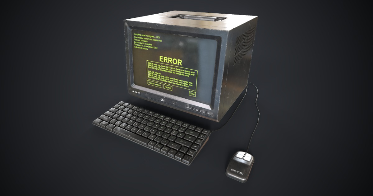 Old portable computer | 3D Electronics | Unity Asset Store