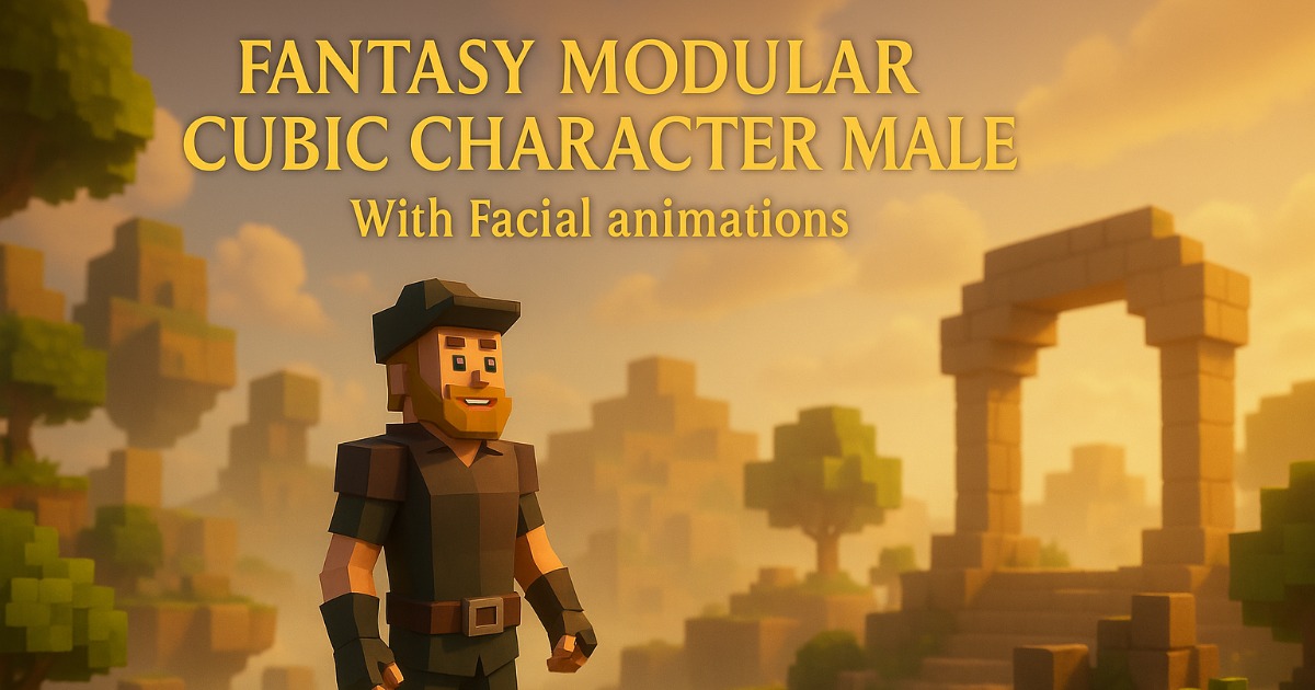 Fantasy Modular Cubic Character Male With Facial Animations (Early ...