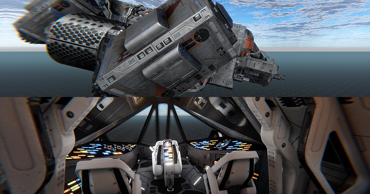 Sci-Fi Heavy Station Set SHUTTLE-3 | 3D Space | Unity Asset Store