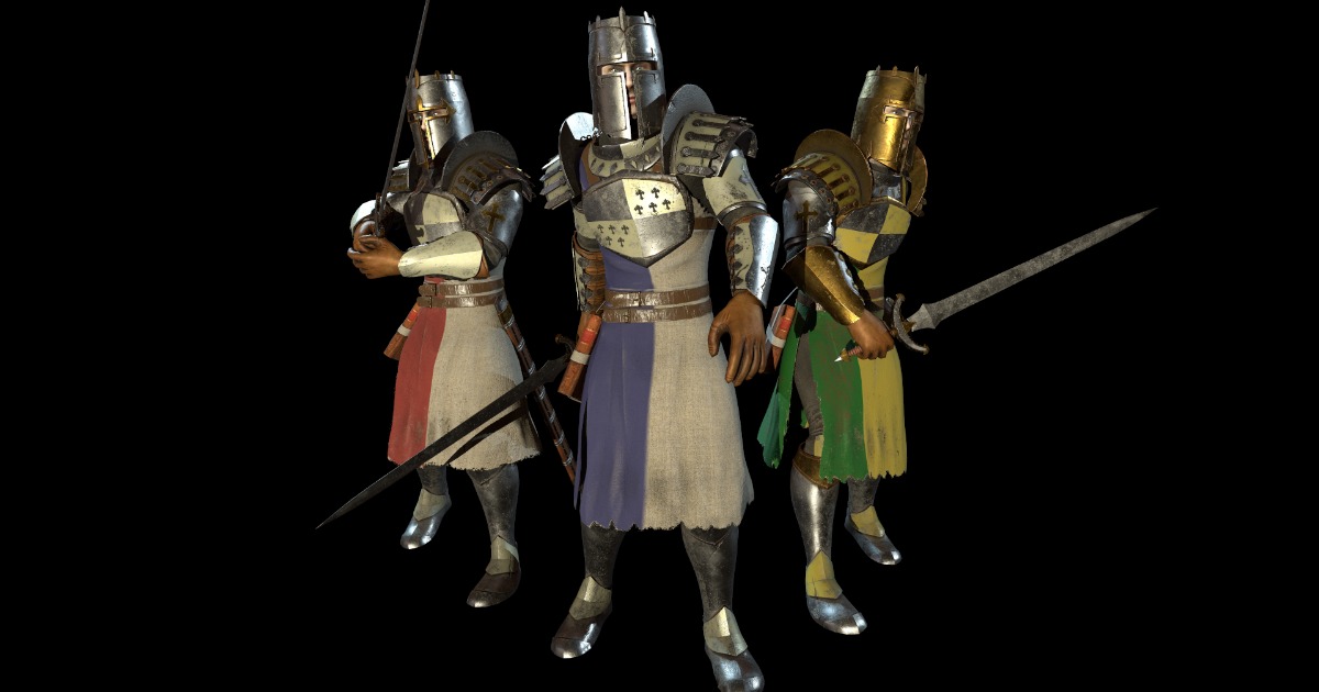 Medieval crusader set | Characters | Unity Asset Store